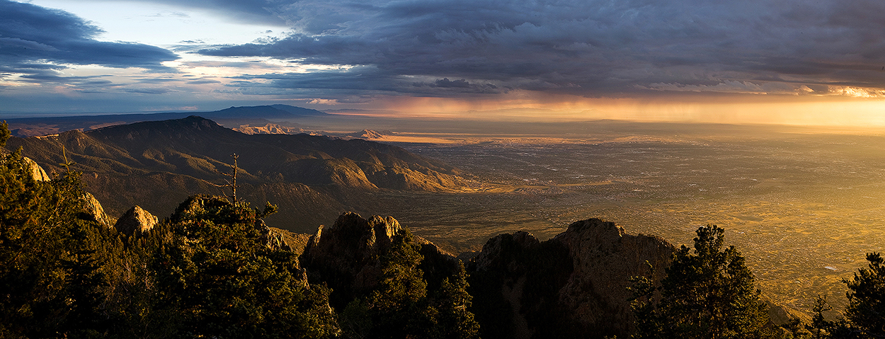 Sunset Monsoon over Albuquerque - Desert Landscape - Matt Tilghman ...
